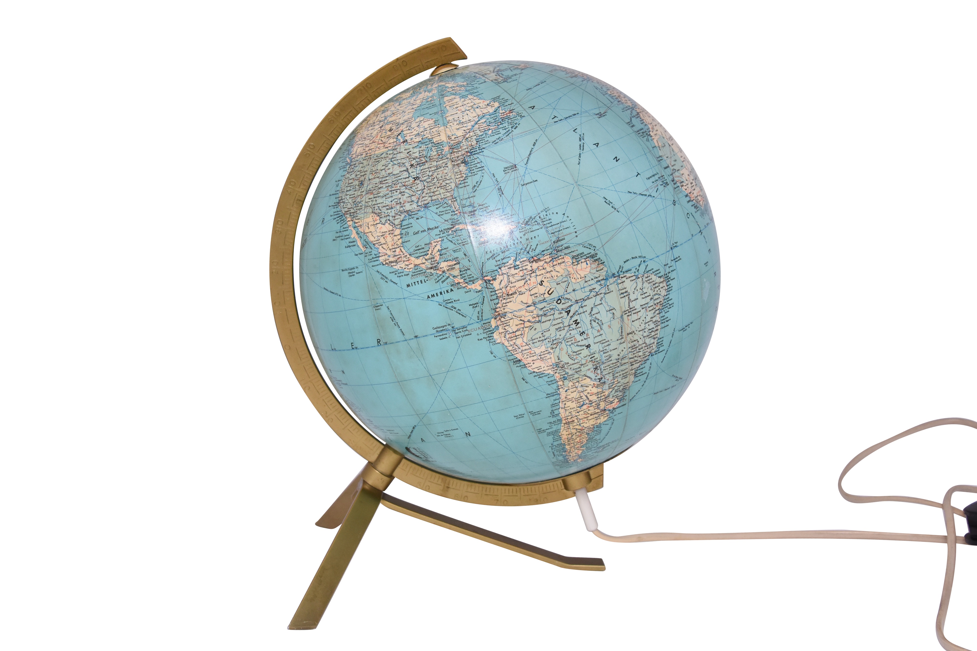 Lot 121 - AN ILLUMINATED GLOBE.