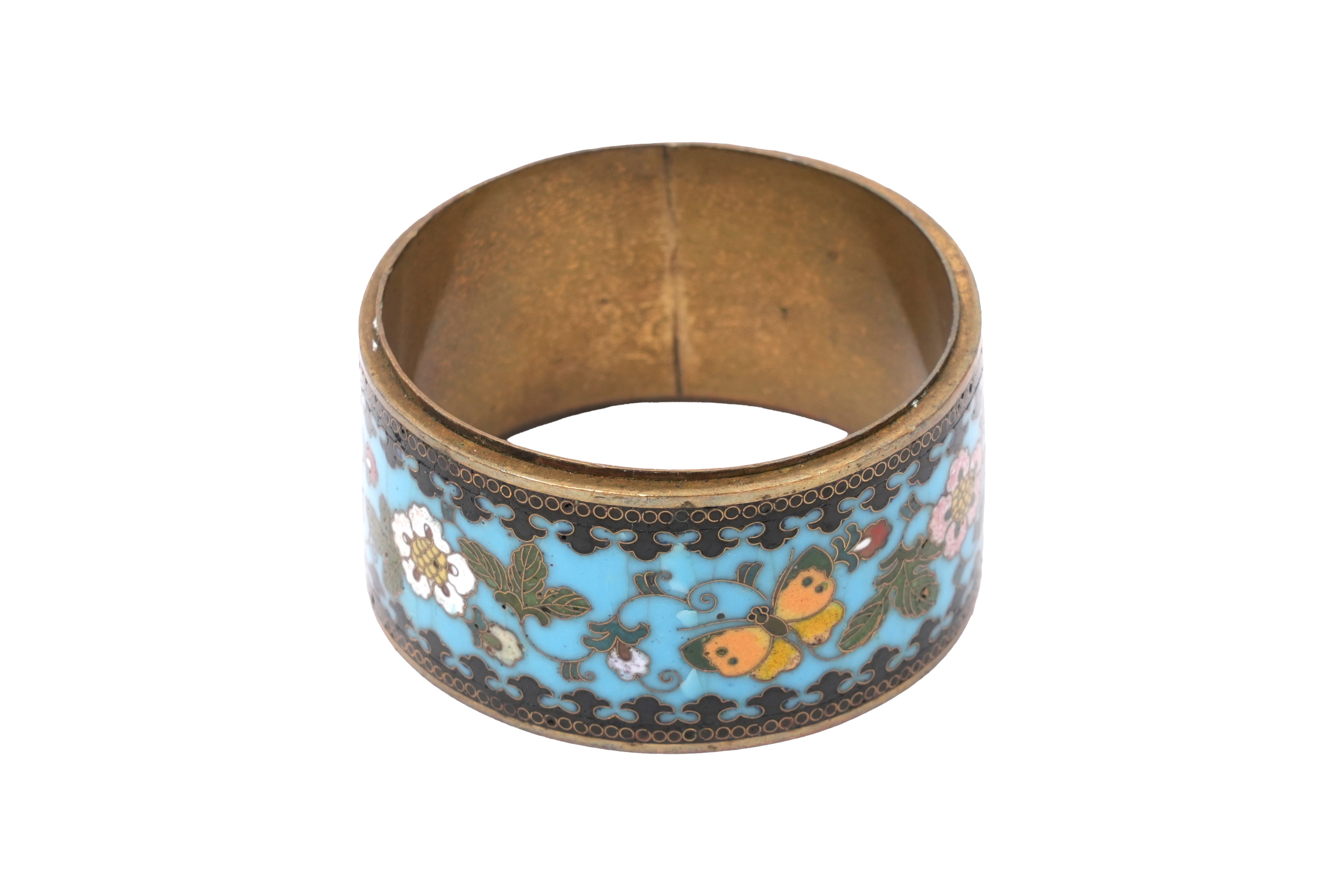 Lot 137 - A JAPANESE CLOISONNÉ NAPKIN RING ATTRIBUTED